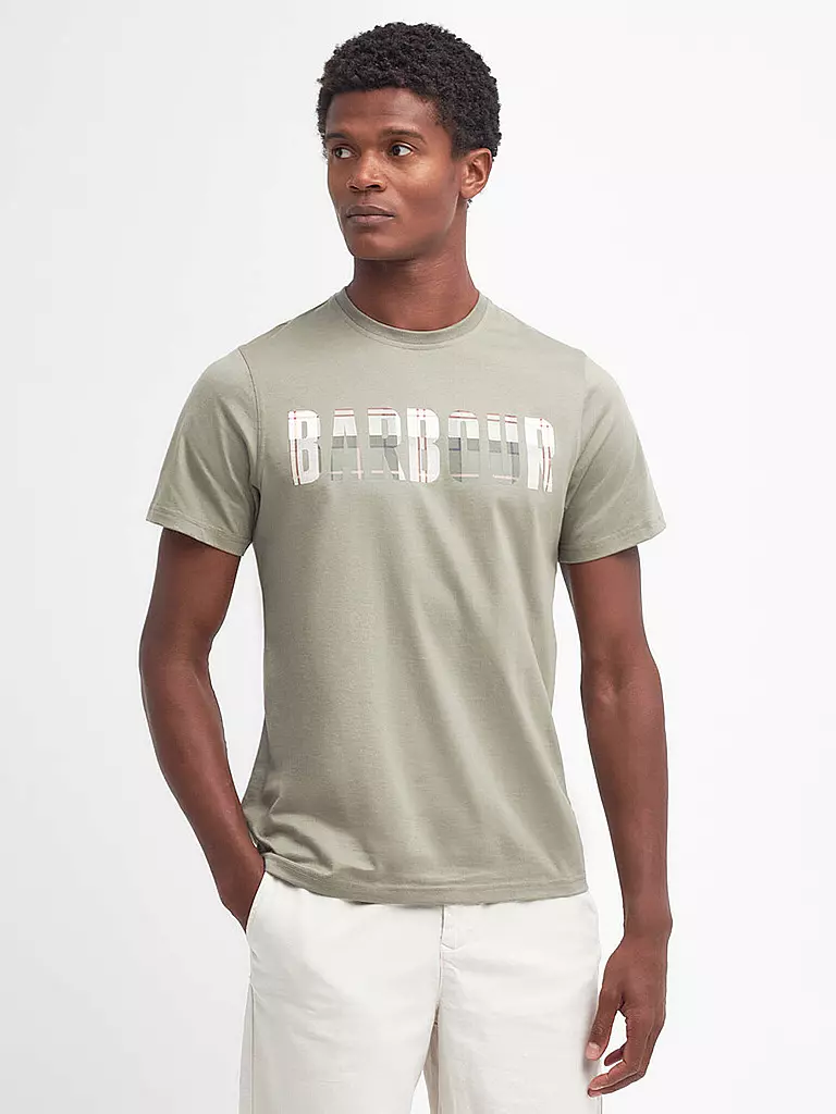 BARBOUR T Shirt THURNFORD hellgrun